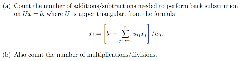Solved (a) Count the number of additions/subtractions needed | Chegg.com