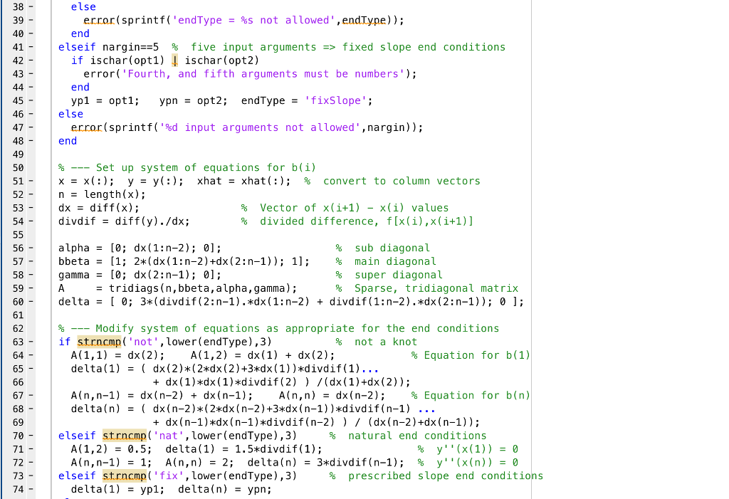 Interpolation Write an m file entitled | Chegg.com Interpolation Write an m file entitled | Chegg.com