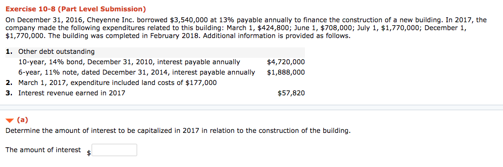 Exercise 10-8 (Part Level Submission) On December 31, | Chegg.com