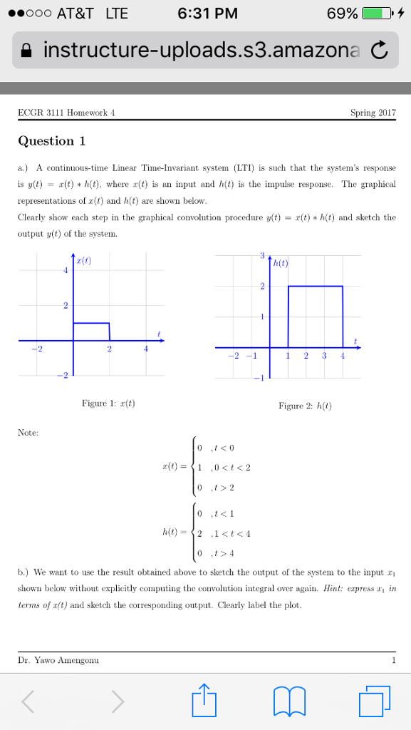 Solved A continuous-time Linear Time-Invariant system (LTI) | Chegg.com
