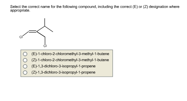 Solved Select the correct name for the following compound, | Chegg.com