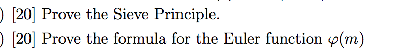Solved Prove the Sieve Principle. Prove the formula for the | Chegg.com