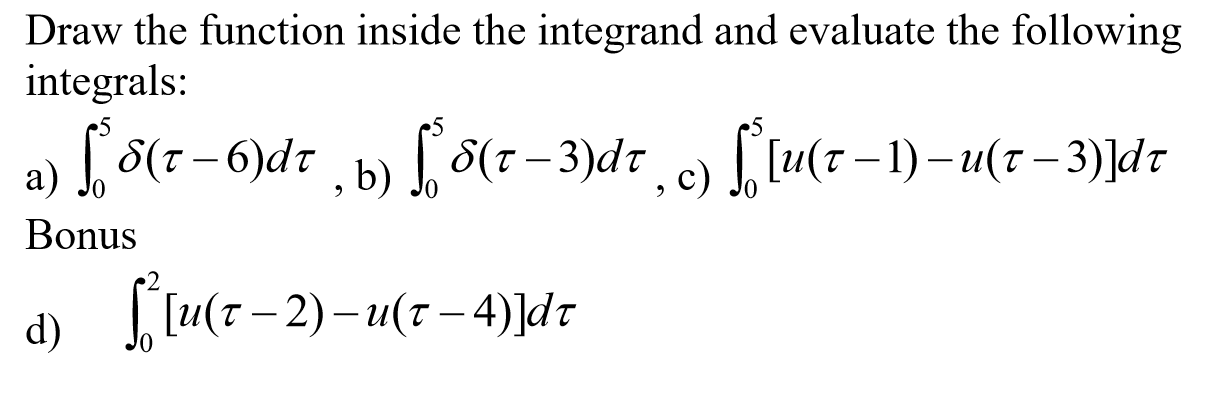 Draw the function inside the integrand and evaluate | Chegg.com