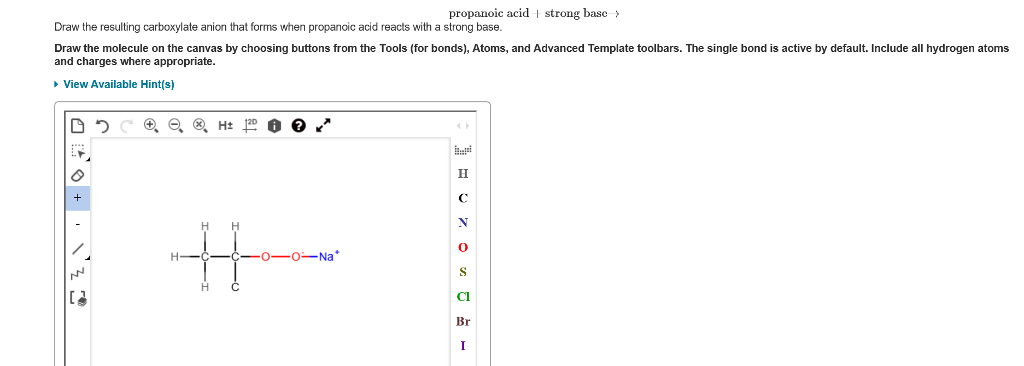 Solved propanoic acid strong base y Draw the resulting | Chegg.com