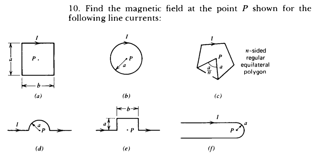 Solved 10. Find the magnetic field at the point P shown for | Chegg.com