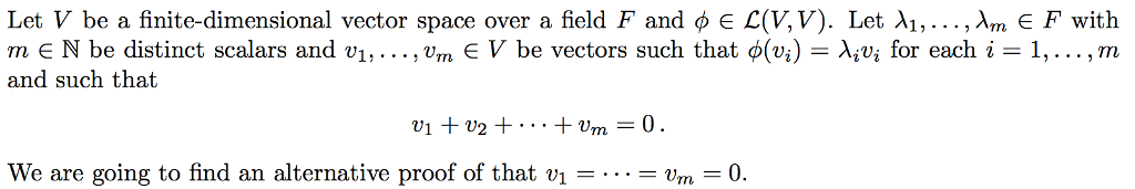 Solved Let V be a finite-dimensional vector space over a | Chegg.com