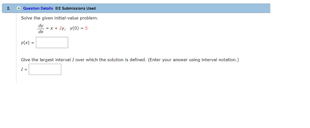 Solved 2 Question Details 0 2 Submissions Used Solve The