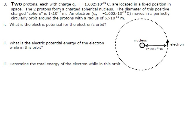 Solved Two protons, each with charge qp = +1.602times10-19 | Chegg.com
