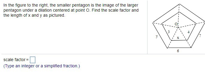 Solved In the figure to the right, the smaller pentagon is | Chegg.com
