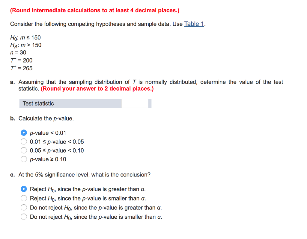 Solved (Round intermediate calculations to at least 4 | Chegg.com