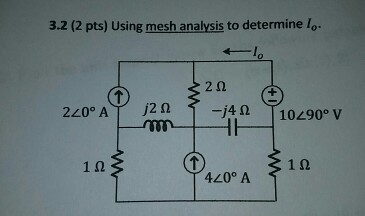 Solved Using mesh analysis to determine I_0. | Chegg.com