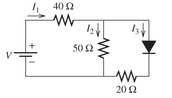 Solved Determine the current through the diode for | Chegg.com