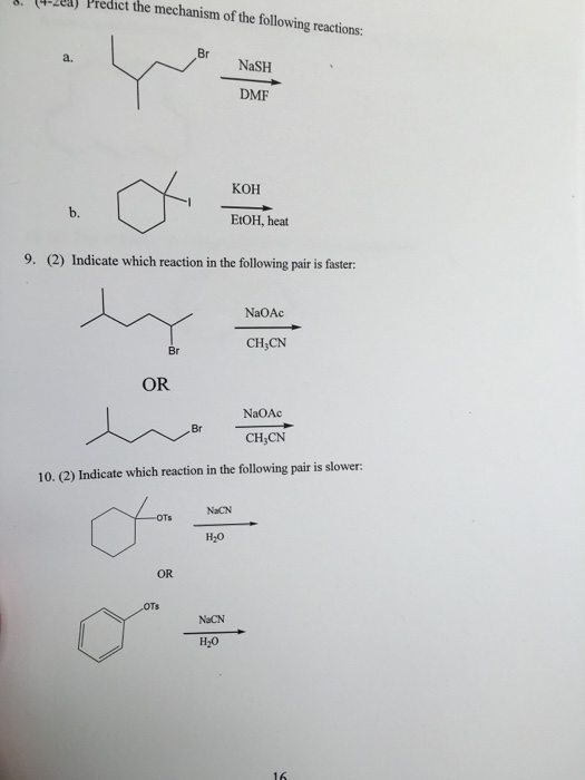 Solved Predict the mechanism of the following reactions: | Chegg.com