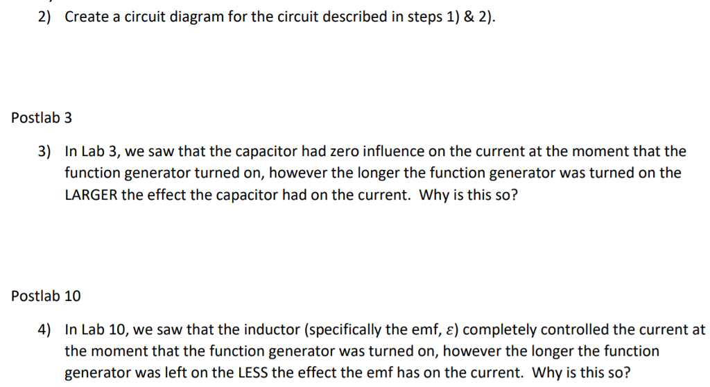 Solved 2) Create a circuit diagram for the circuit described | Chegg.com