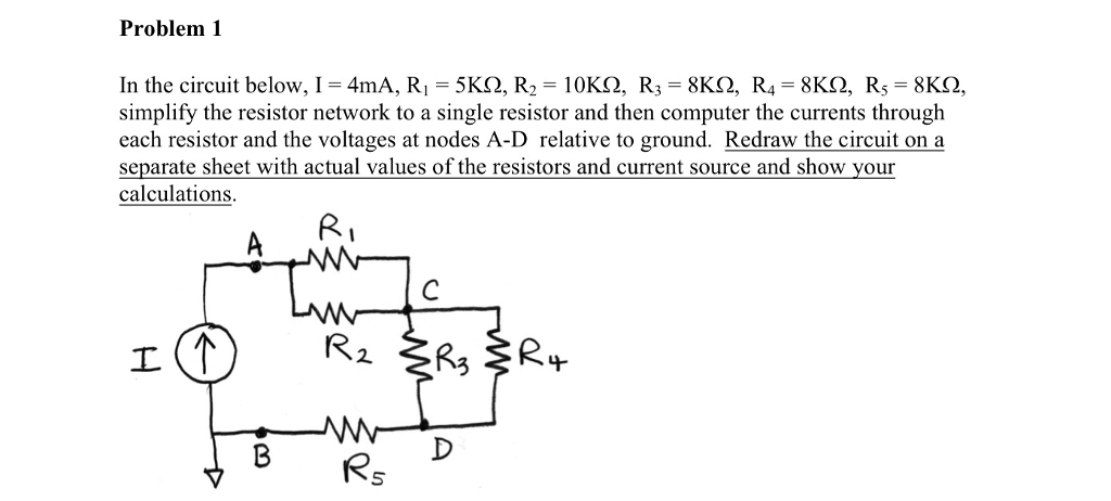 Solved Simplify resistor network then compute currents | Chegg.com
