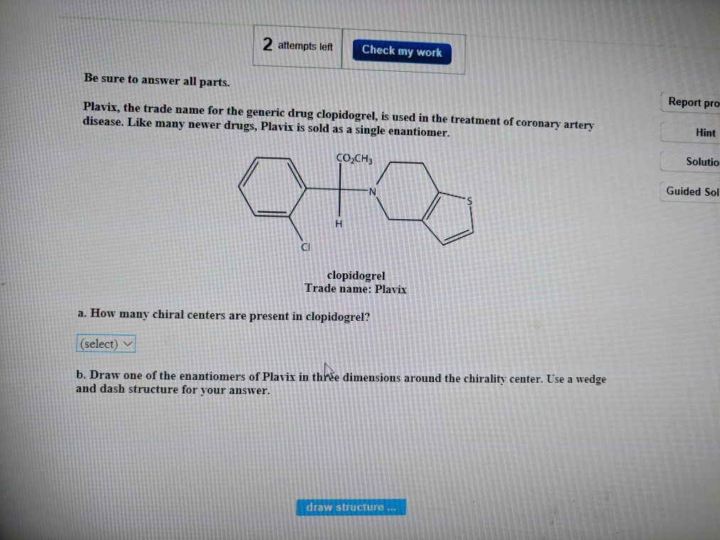 Solved 2 attempts lert Check my work Click the "draw | Chegg.com