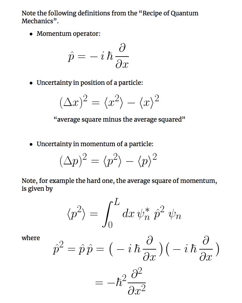 Solved Given the infinite square well normalized wave | Chegg.com