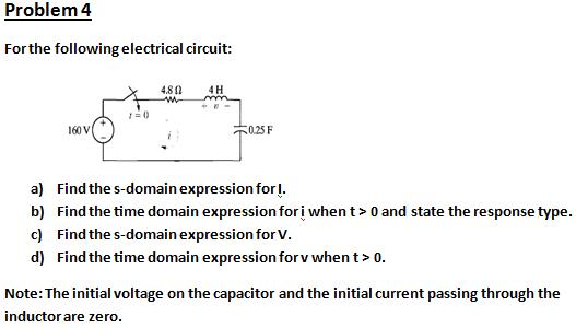 Solved Circuit S-Domain & Time Domain( Advanced Math for | Chegg.com