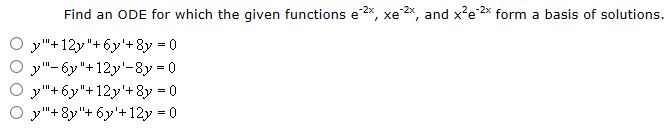 Solved Find an ODE for which the given functions e2x.xe2x, | Chegg.com