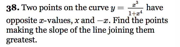Solved 38. Two points on the curve y have opposite x-values, | Chegg.com