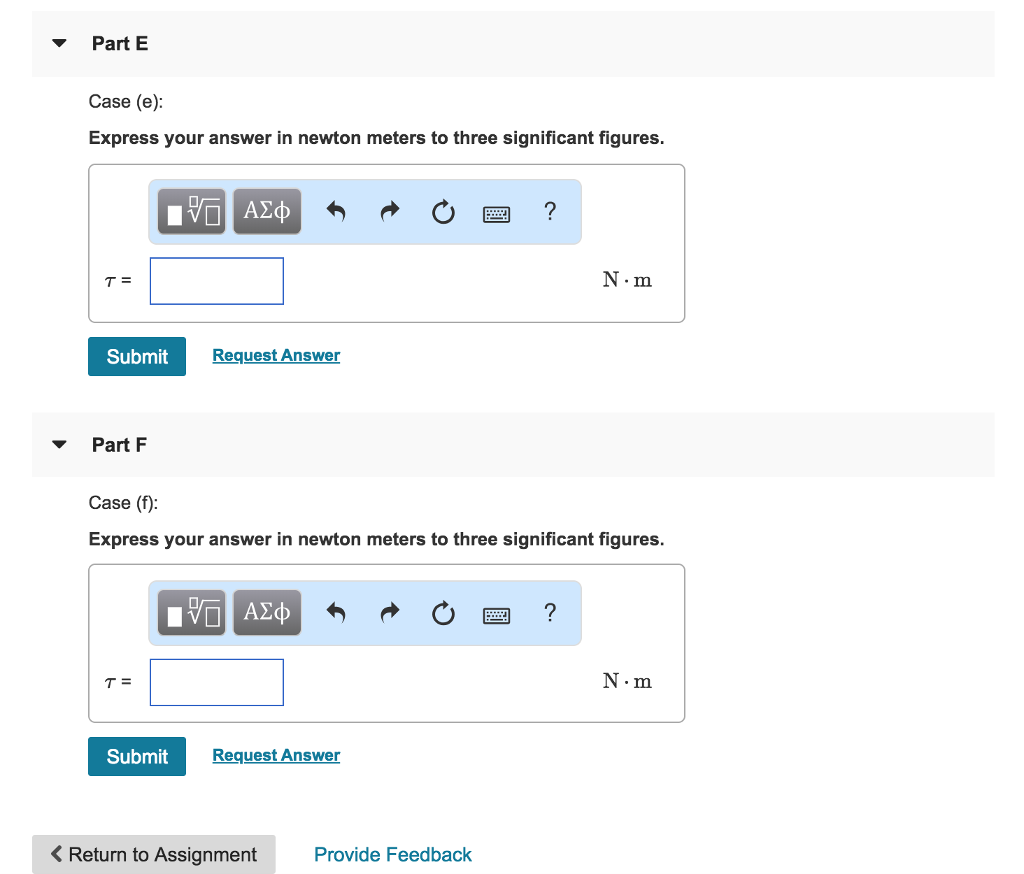 Solved PartA Constants Calculate the torque (magnitude and | Chegg.com