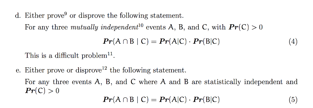 Solved Either prove^9 or disprove the following statement. | Chegg.com