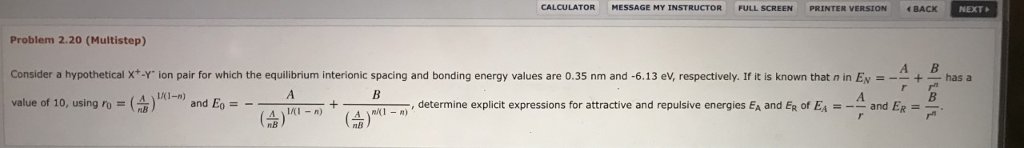 Solved CALCULATOR MESSAGE MY INSTRUCTOR FULL SCREEN PRINTER | Chegg.com