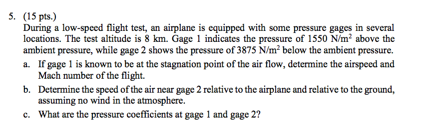Solved During a low-speed flight test, an airplane is | Chegg.com
