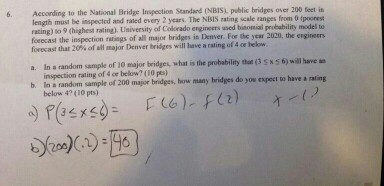 Solved According to the National Bridge inspection | Chegg.com