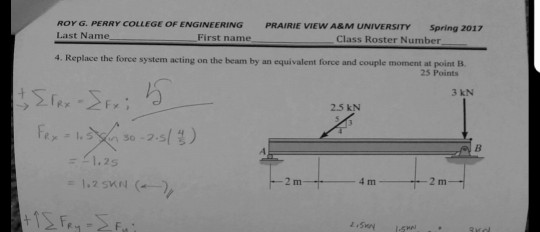 Solved PRAIRIE VIEW A&M UNIVERSITY Spring 2017 ROY G. PERRY | Chegg.com