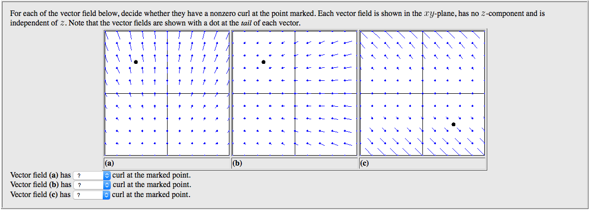 Solved For each of the vector field below, decide whether | Chegg.com