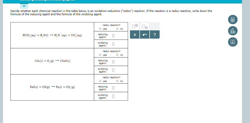 Solved Decide Whether Each Chemical Reaction In The Table