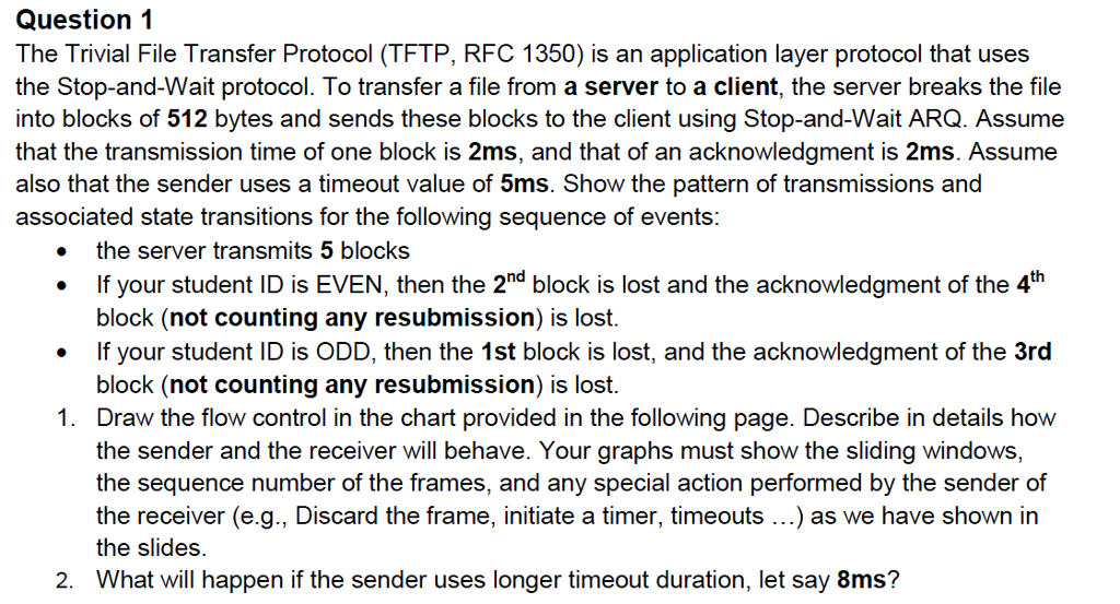 Solved The Trivial File Transfer Protocol Tftp Rfc 1350