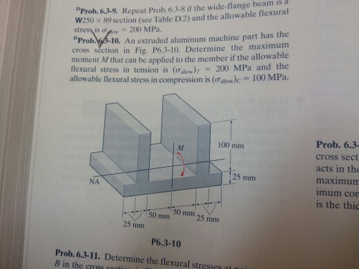 Solved Repeat Prob. 6.3-8 if the wide-flange beam is a W250 | Chegg.com Solved Repeat Prob. 6.3-8 if the wide-flange beam is a W250 | Chegg.com