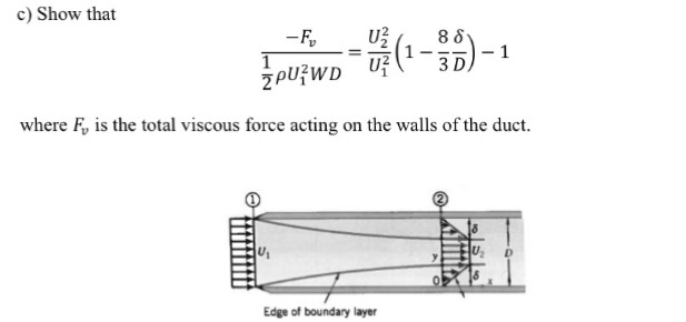 Solved c) Show that where F, is the total viscous force | Chegg.com