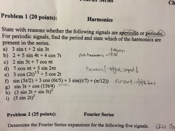 Solved State with reasons whether the following signals are | Chegg.com
