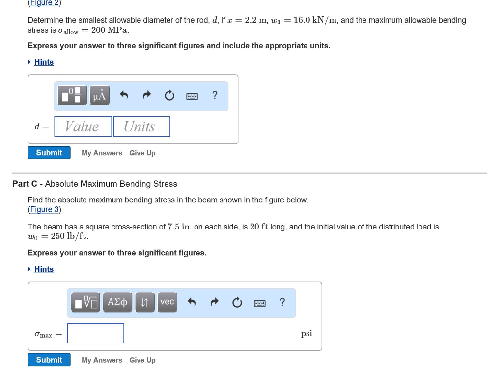 Solved Part A Moment Required to Produce a Given Stress The | Chegg.com