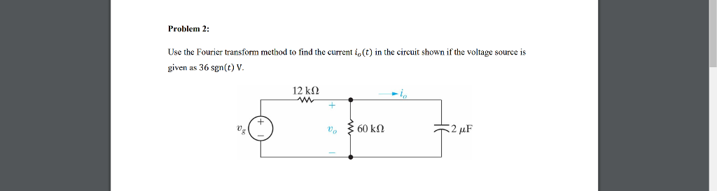 Solved Use the Fourier transform method to find the current | Chegg.com