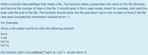 Solved Write A Function Fileloadwrite That Opens A File And