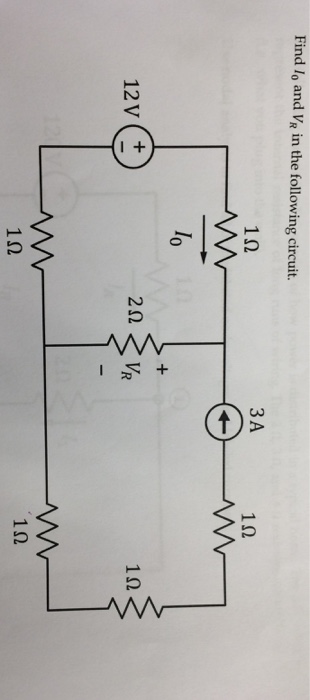 Solved Find I_0 and V_R in the following circuit. | Chegg.com
