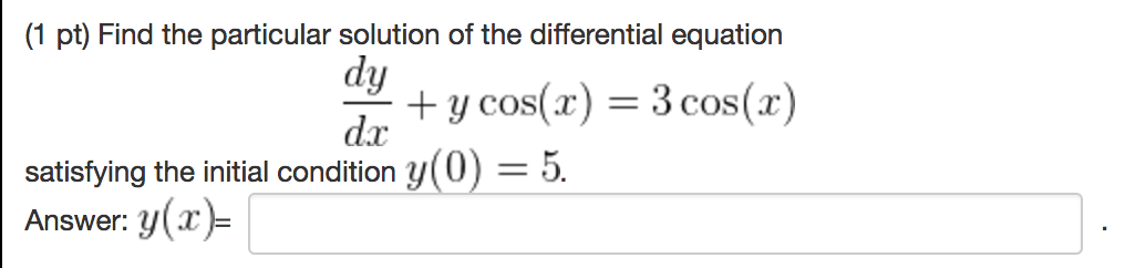 Solved Find the particular solution of the differential | Chegg.com