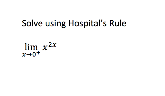 Solved Solve using Hospital's Rule lim_x rightarrow 0^+ | Chegg.com