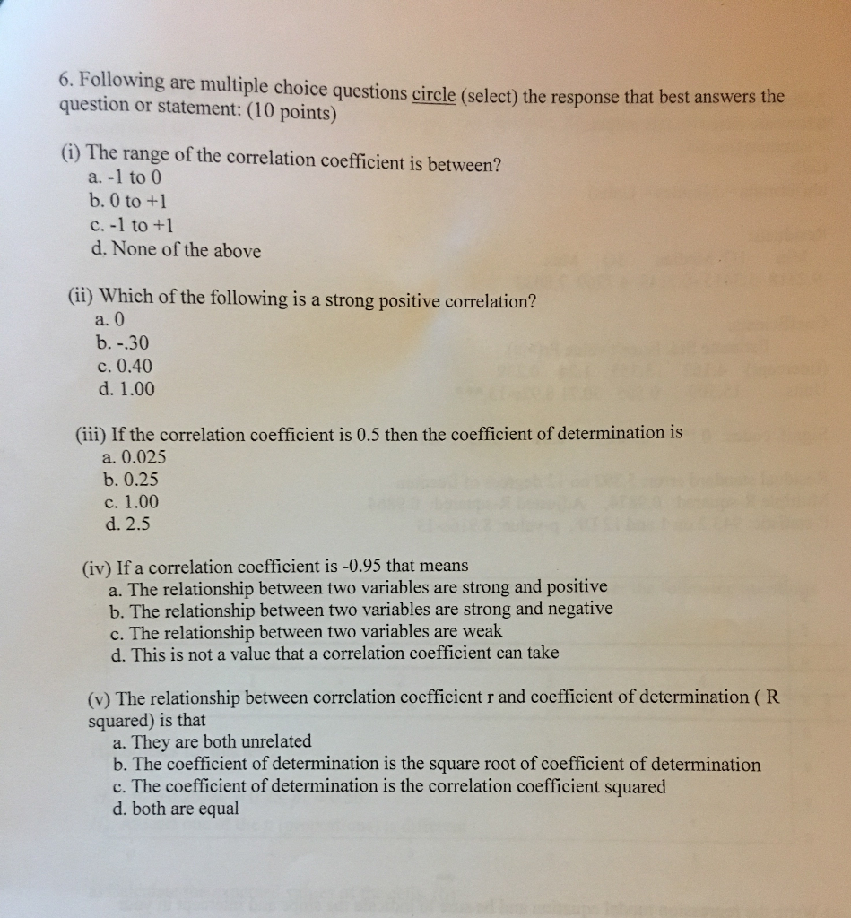 Solved Following are multiple choice questions circle | Chegg.com