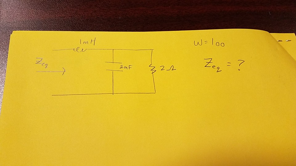 Solved calculate equivalent impedance | Chegg.com