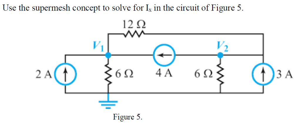 Solved Use the supermesh concept to solve for I in the | Chegg.com