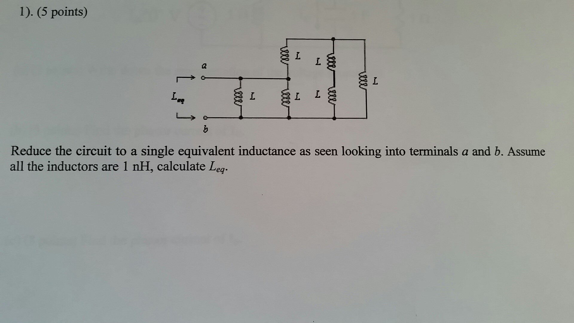 Solved 1). (5 points) 2 Reduce the circuit to a single | Chegg.com