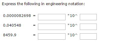 Solved Express the following in engineering notation: | Chegg.com