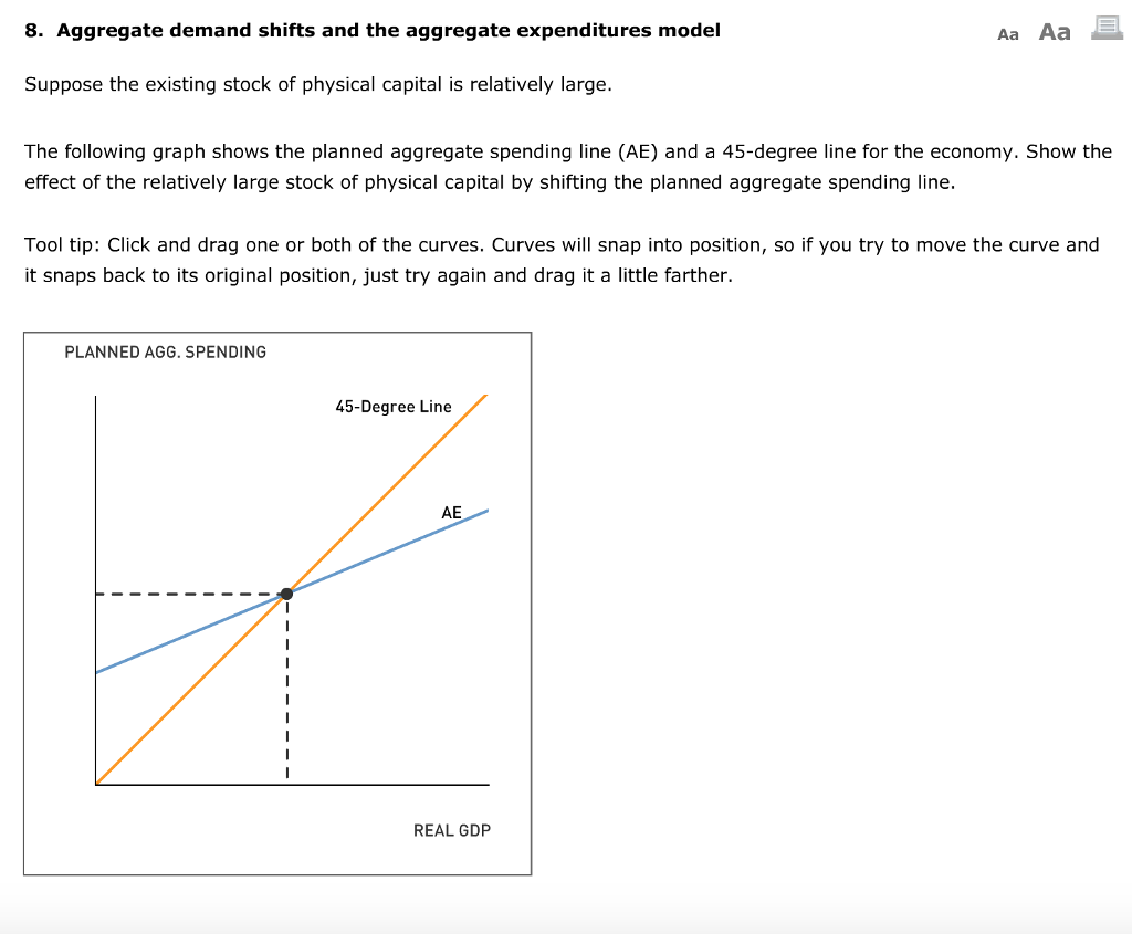 Solved Aggregate demand shifts and the aggregate | Chegg.com