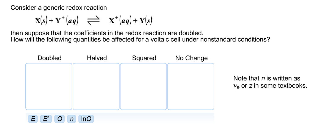 Solved: Consider A Generic Redox Reaction Then Suppose Tha... | Chegg.com