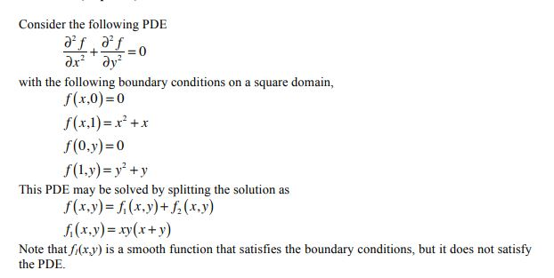 Solved Consider the following PDE ax ay with the following | Chegg.com